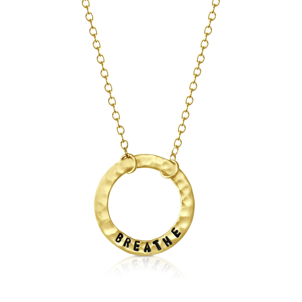 BREATHE Infinity Circle Necklace to remind you to BREATHE – Gogh ...