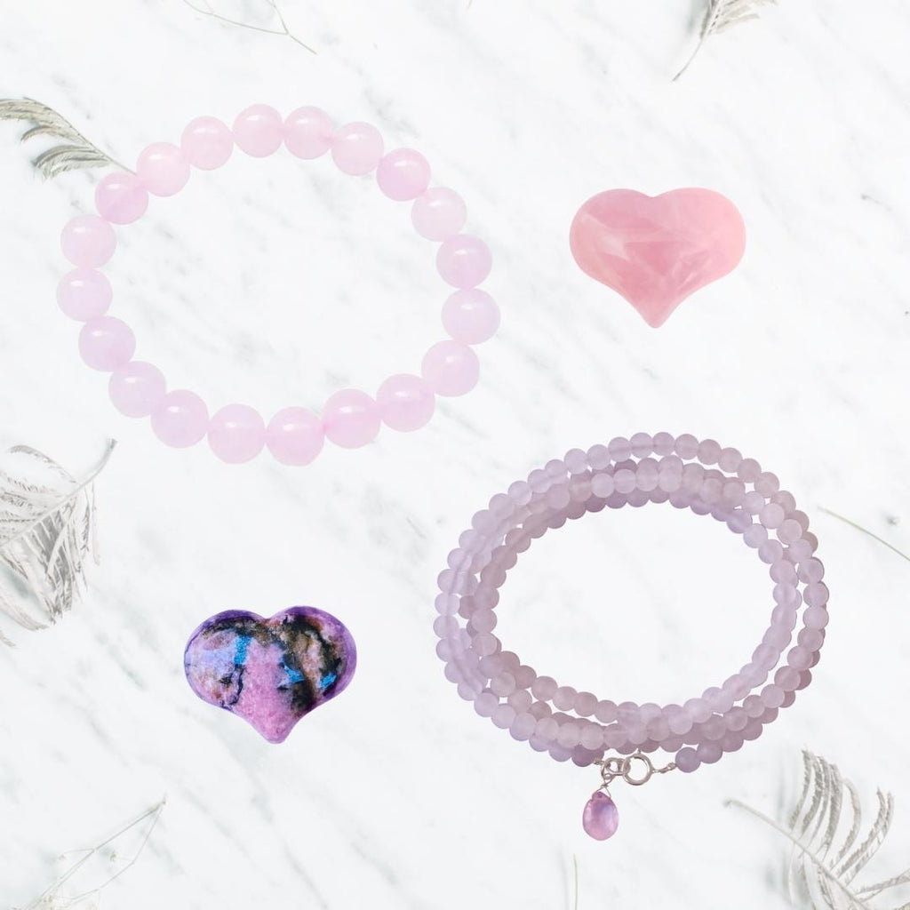 Unconditional Love Rose Quartz Jewelry Set – Gogh Jewelry Design
