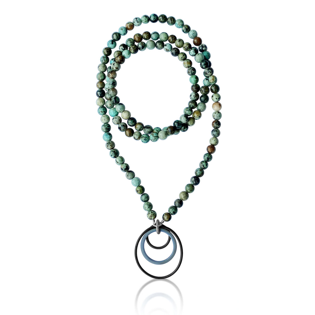 Zero Waste Necklace with up-recycled SCUBA parts and Sea Glass – Gogh ...